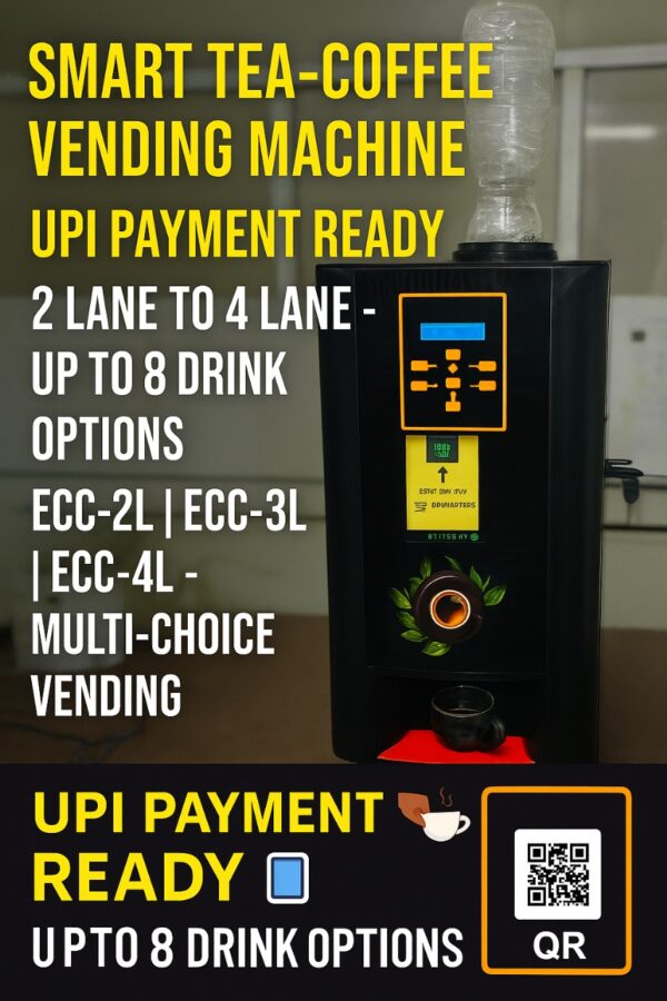 ECC Series UPI Tea-Coffee Vending Machine | ECC-2L / ECC-3L / ECC-4L ...
